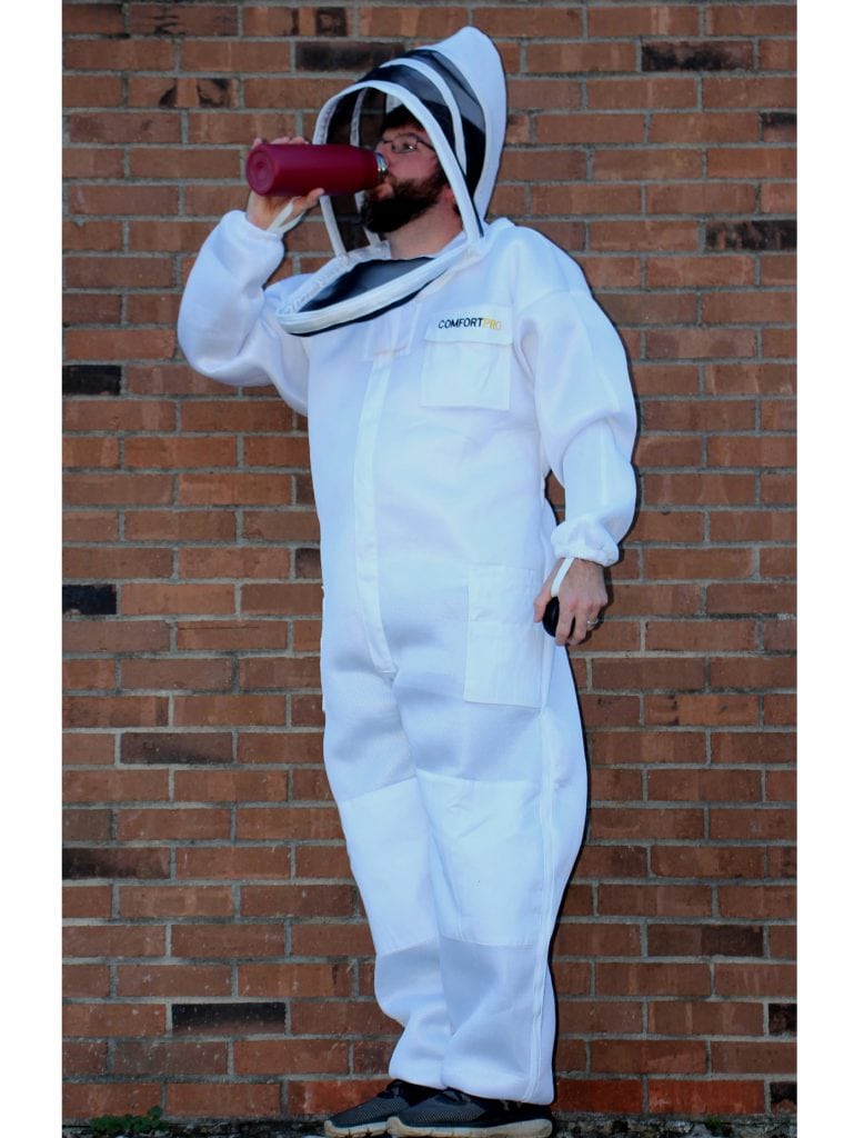 Ventilated Bee Suit With Round Veil And Fencing Veil - Full Bee Suit ...